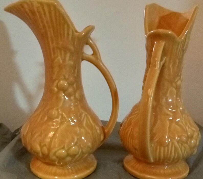 Mccoy Grapevine Pitcher Vases - Etsy