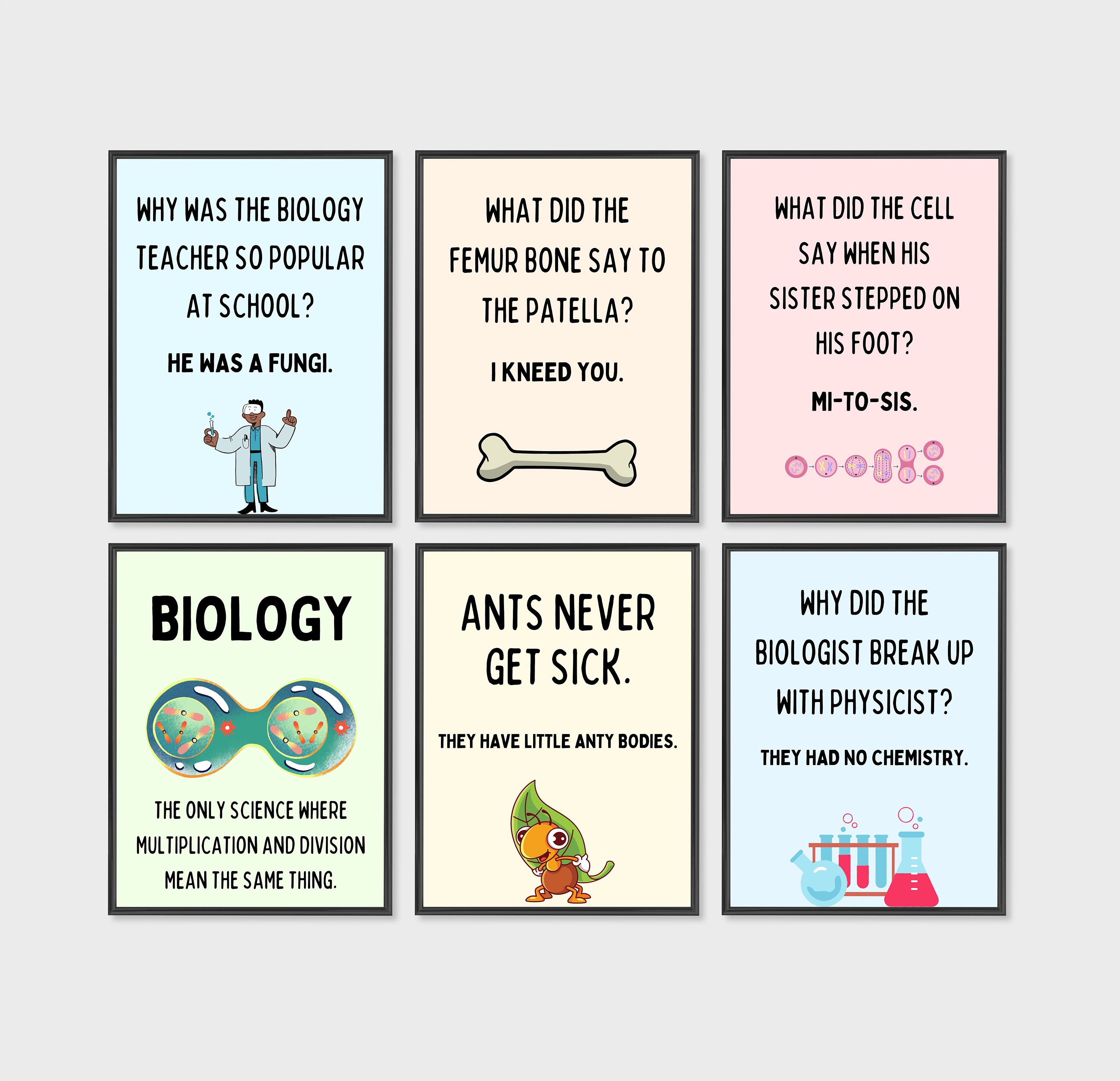 24 Funny Science Puns Posters, Classroom Posters, Science Classroom ...