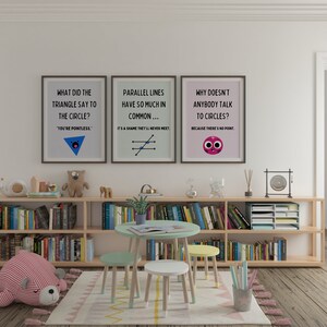 Set of 6 Funny Math Classroom Posters, Math Prints, Math Classroom ...