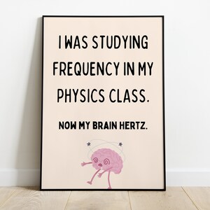 Funny Physics Posters Set of 6, Physics Prints, Classroom Posters ...