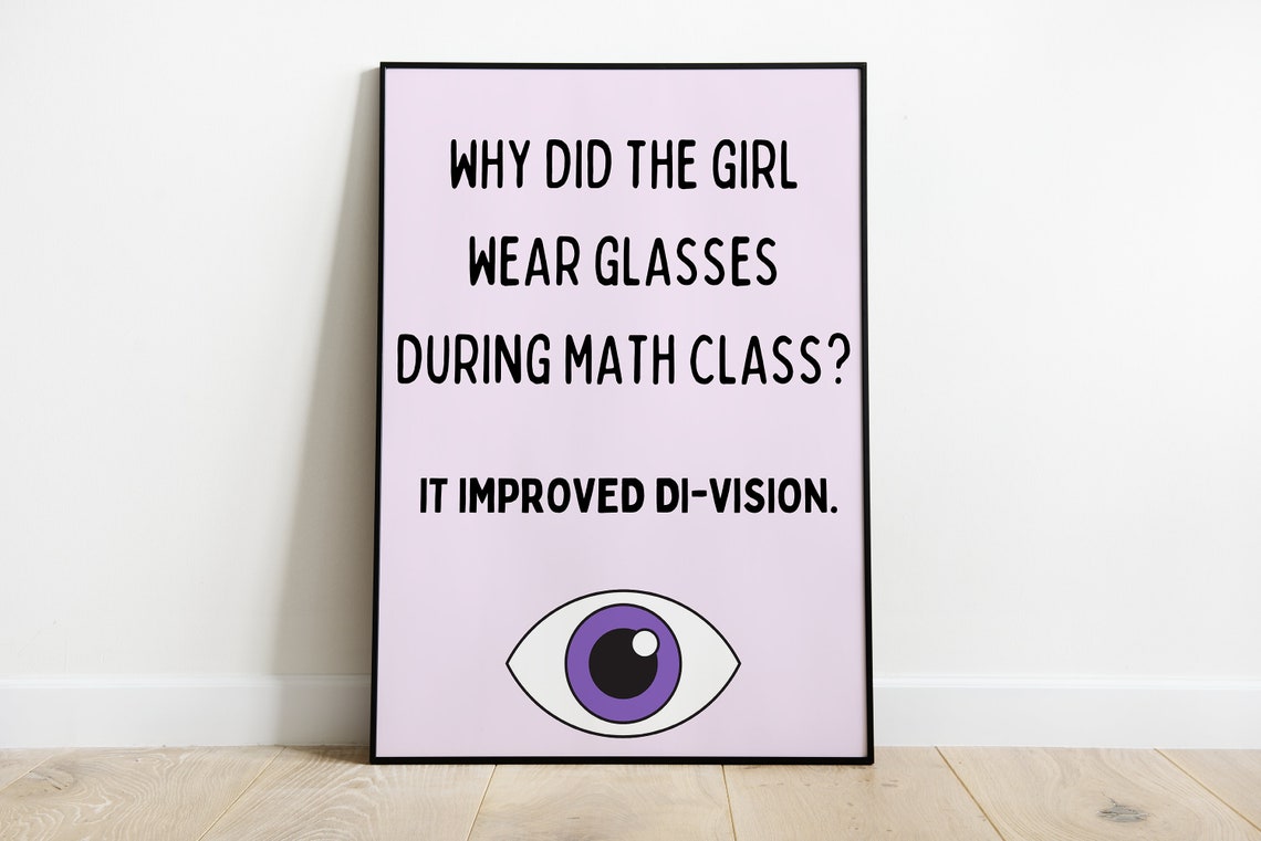 Funny Math Posters Set of 6, Classroom Posters, Math Classroom Decor ...