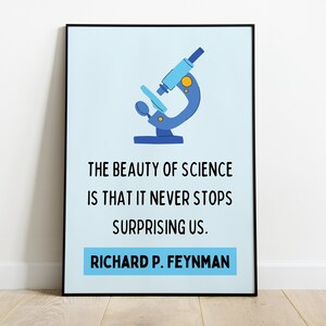 Set of 6 Science Quotes Classroom Posters, Science Posters, Science ...