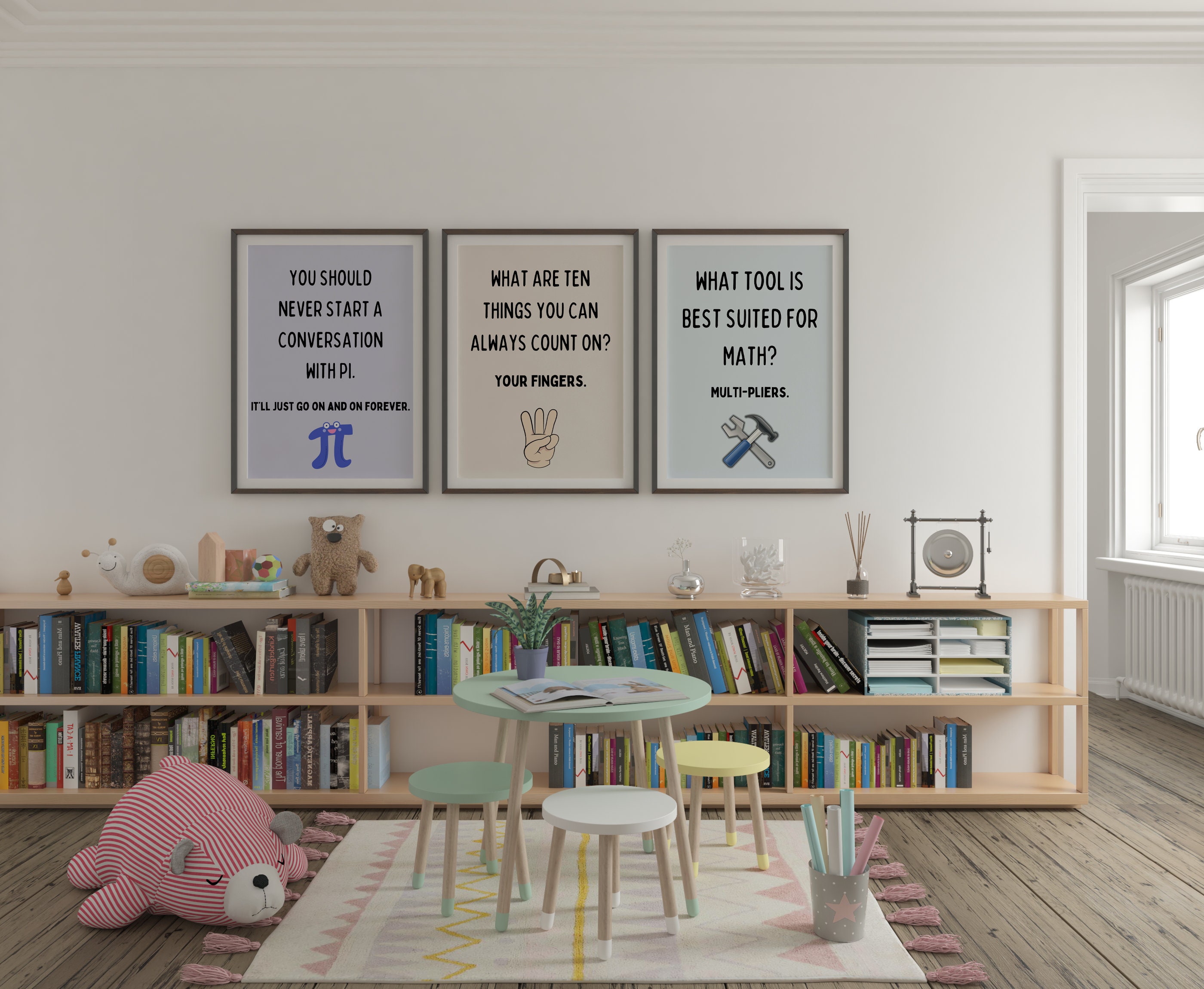 24 Funny Puns Classroom Poster Bundle, Math, Music, English, Science ...