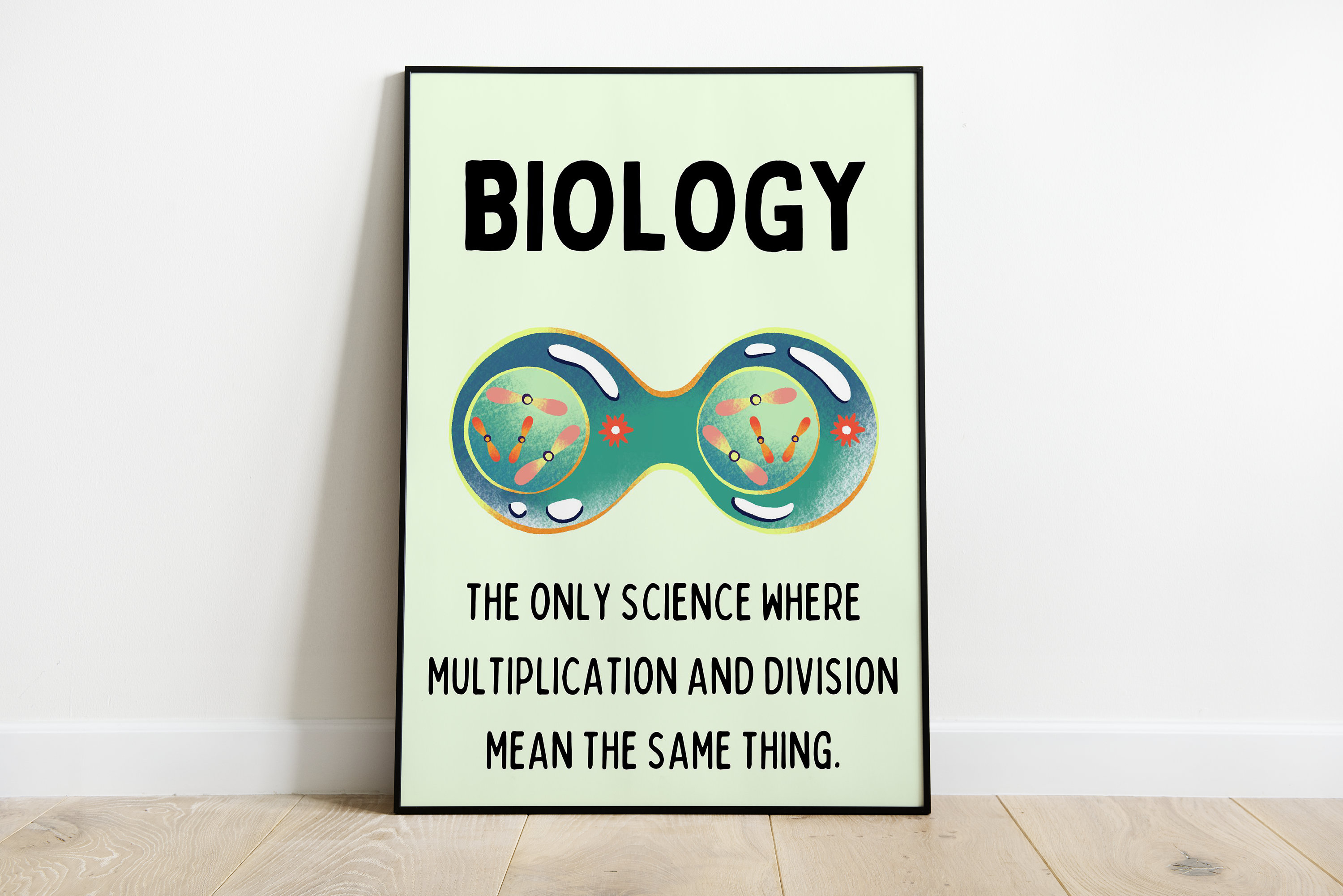 Funny Biology Posters Set of 6, Science Puns, Science Classroom Decor ...