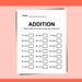 10 Printable Addition Math Worksheets, Numbers 0 20, Homeschool ...