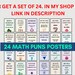 Set of 9 Funny Math Classroom Posters, Math Posters, Classroom ...