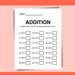 10 Printable Addition Math Worksheets, Numbers 0 20, Homeschool ...