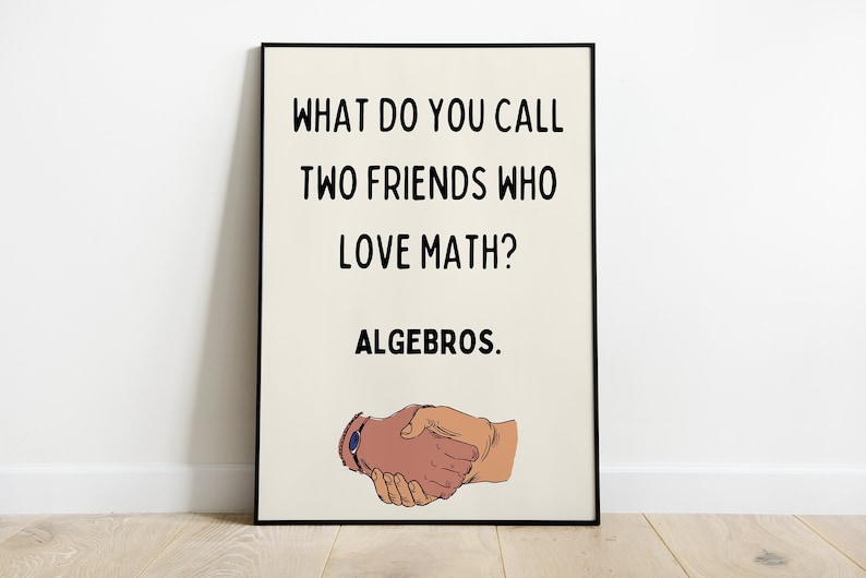 Funny Math Posters Set of 6 Classroom Posters, Math Classroom Decor ...