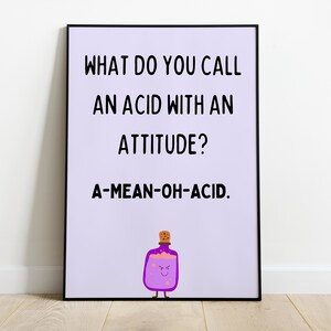 Funny Chemistry Posters Set of 6, Science Posters, Science Classroom ...
