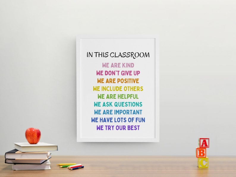 In This Classroom Poster, Classroom Rules Poster, Affirmations Poster ...