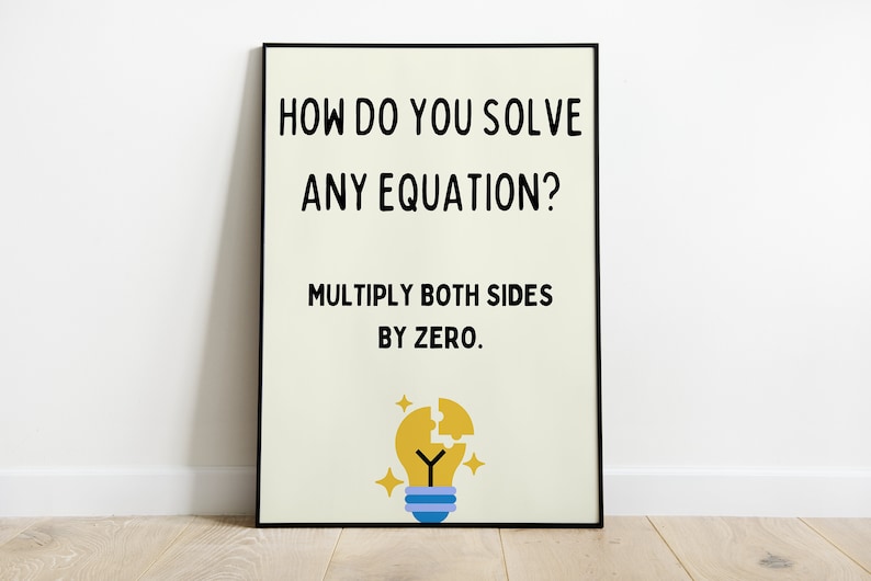 Funny Math Posters Set of 6 Classroom Posters, Math Classroom Decor ...