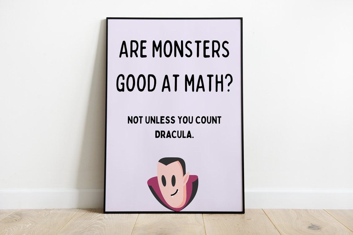Funny Math Posters Set of 6 Classroom Posters, Math Classroom Decor ...