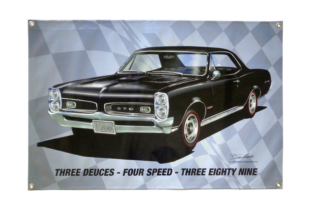 1966 Pontiac GTO 3ft by 2ft Banner - Etsy