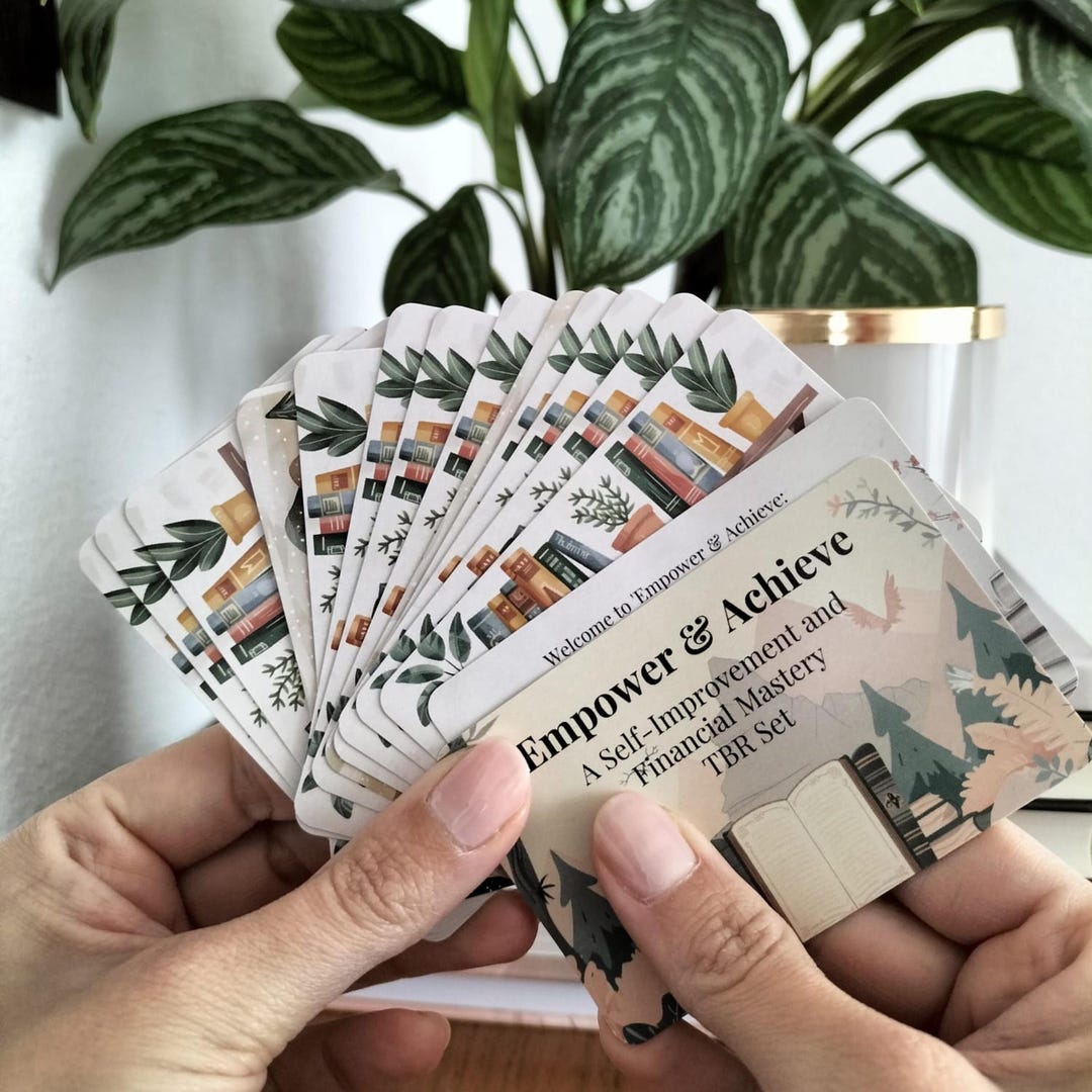 TBR Reduction Cards Set Reading Prompts Book Nerd, Sub Reduction Book ...