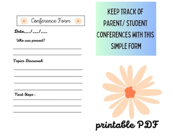 Editable Parent-teacher Conference Feedback Form, Feedback Form, Parent ...