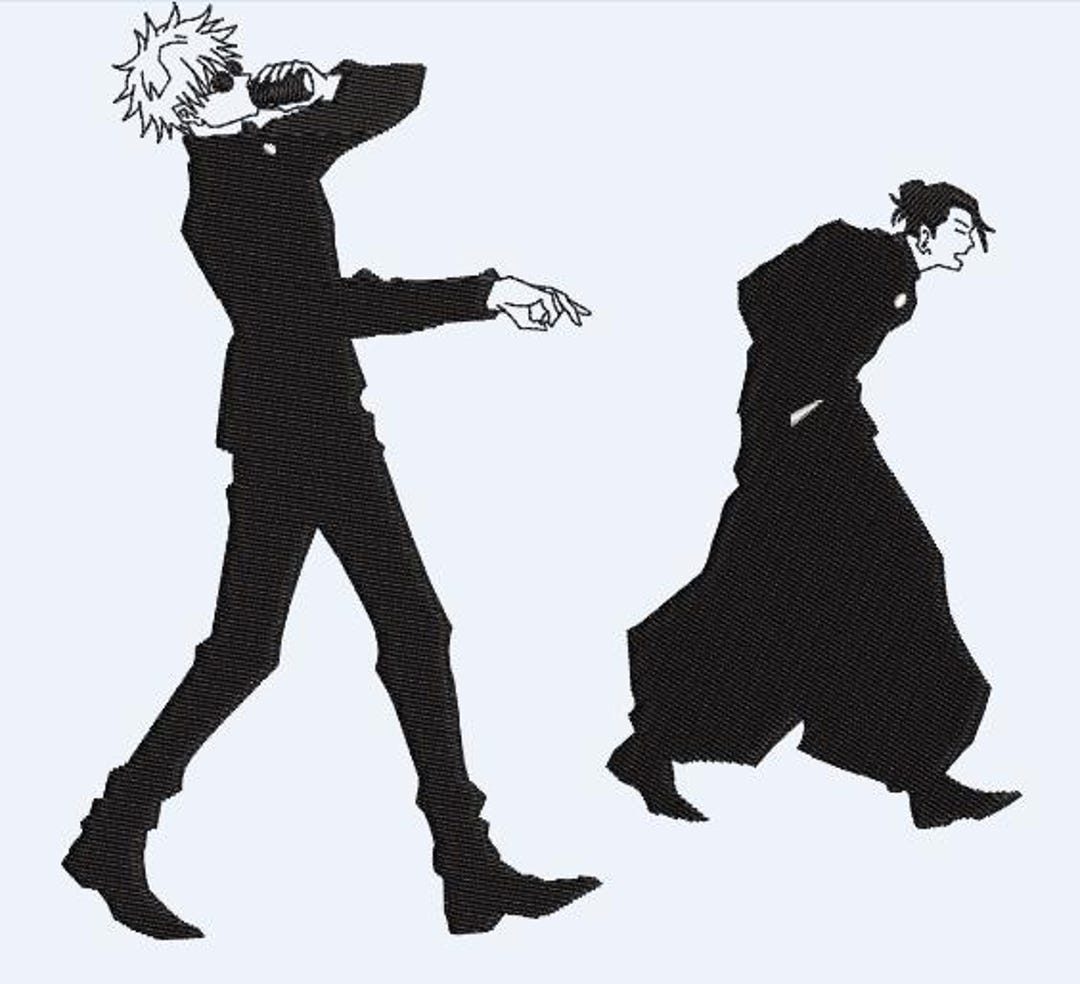 Gojo Geto JJK Walking Custom Embroidery File - Etsy