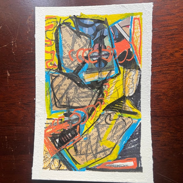 Abstract Mixed Media - Etsy