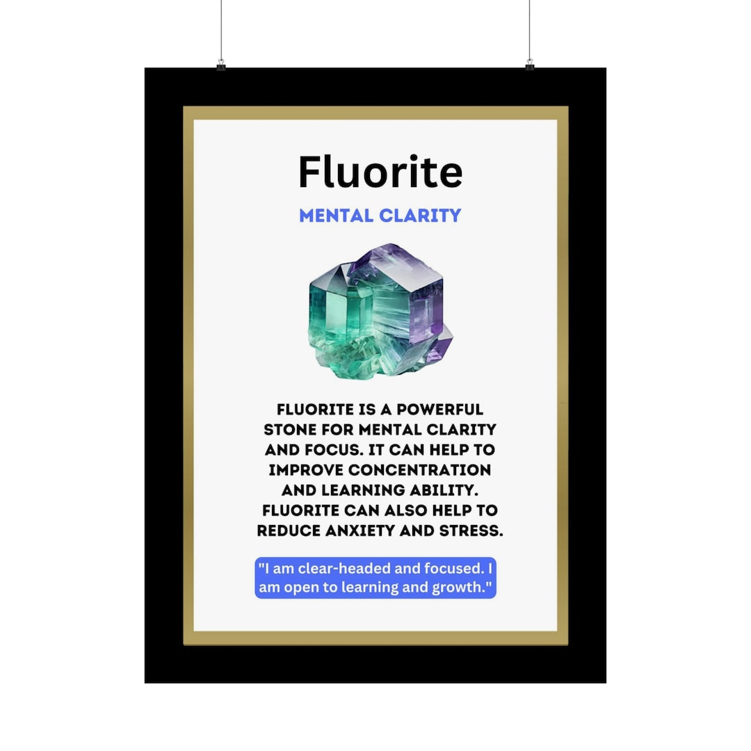 Fluorite Crystal Healing Posters High-vibration Energy Art - Etsy