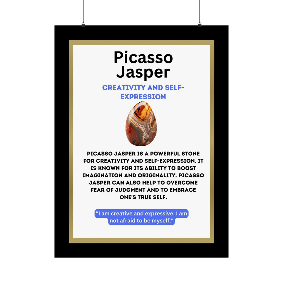 Picasso Jasper Crystal Healing Posters High-vibration Energy Art - Etsy