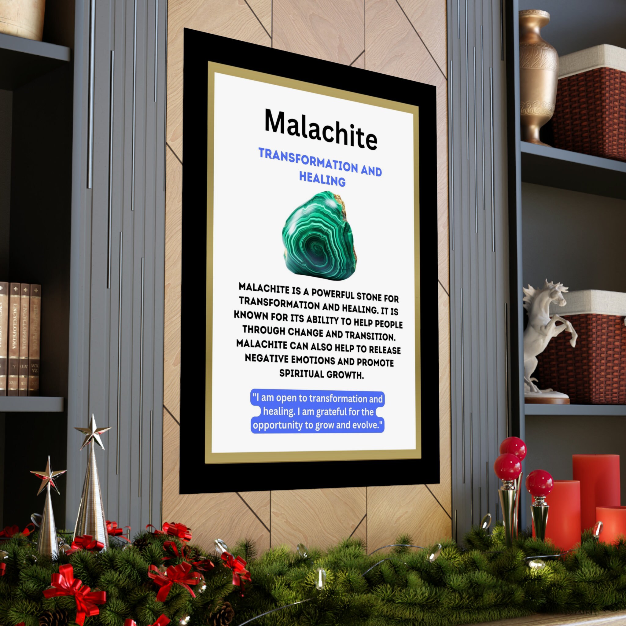 Malachite Crystal Healing Posters High-vibration Energy Art - Etsy