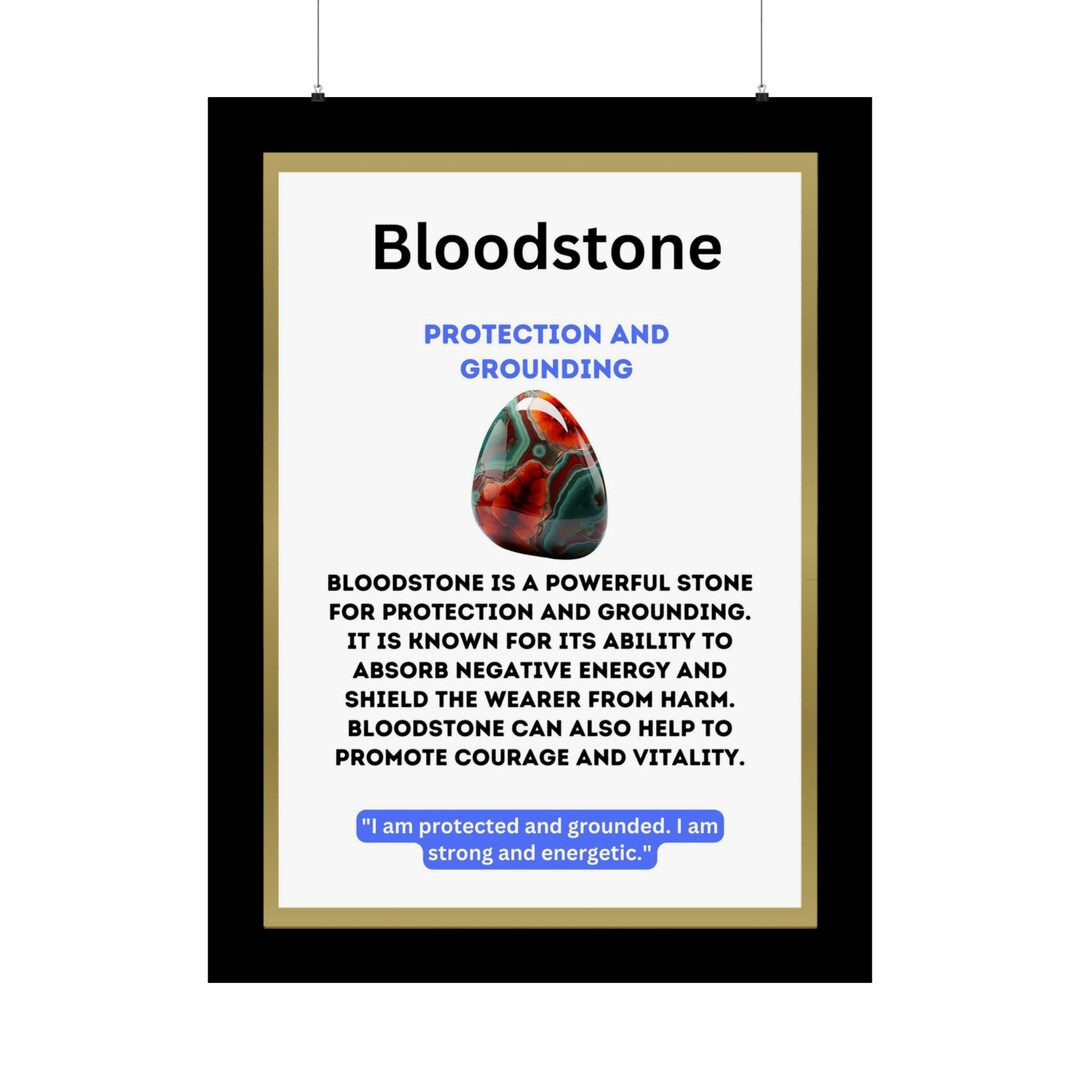 Bloodstone Crystal Healing Posters High-vibration Energy Art - Etsy
