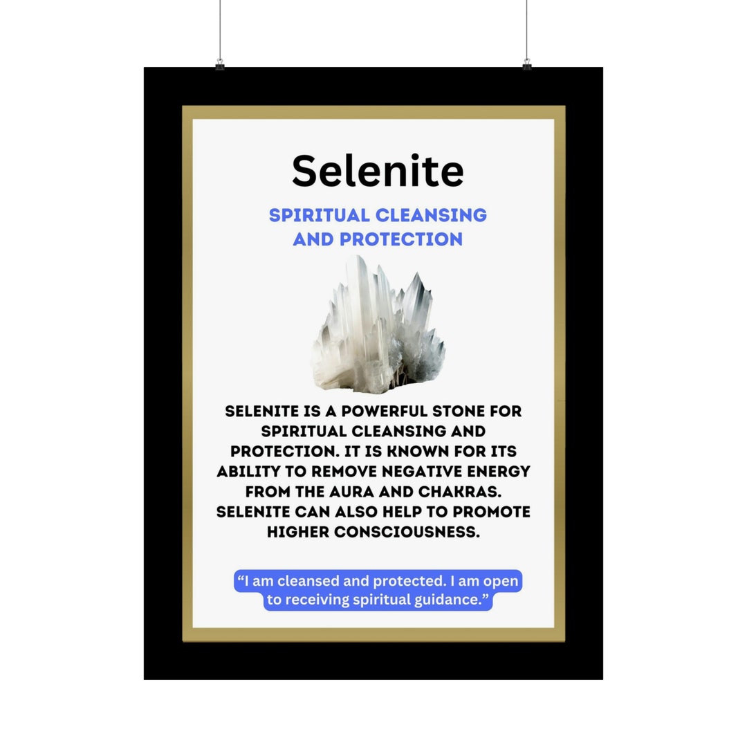 Selenite Crystal Healing Posters High-vibration Energy Art - Etsy