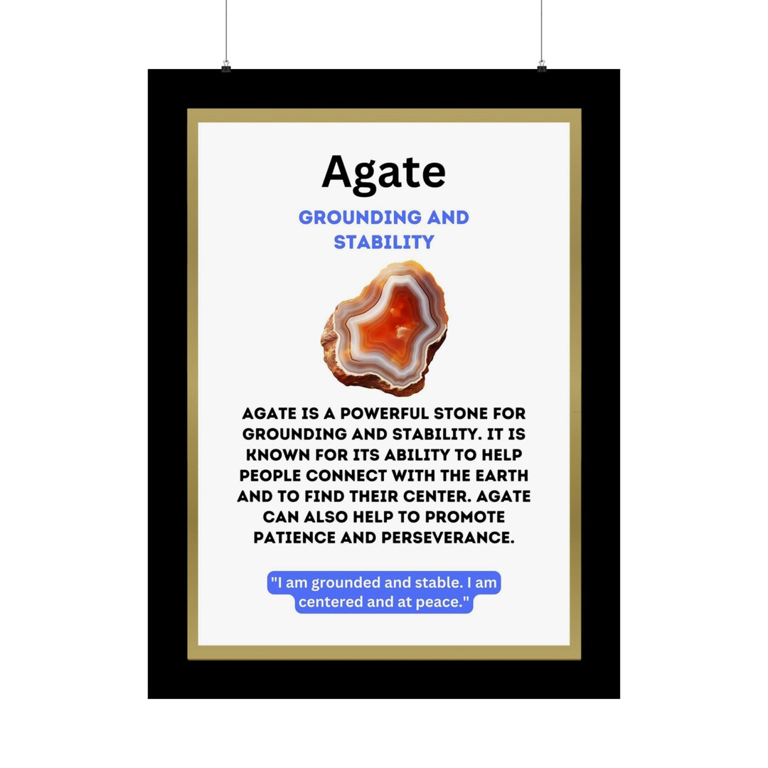 Agate Crystal Healing Posters High-vibration Energy Art - Etsy