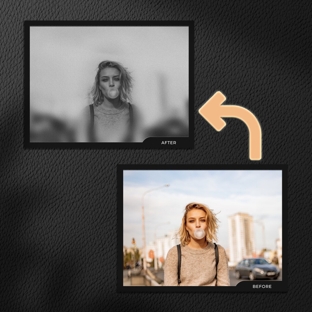 Custom Art Portrait Transformation From Photo to Art Unique Black and ...