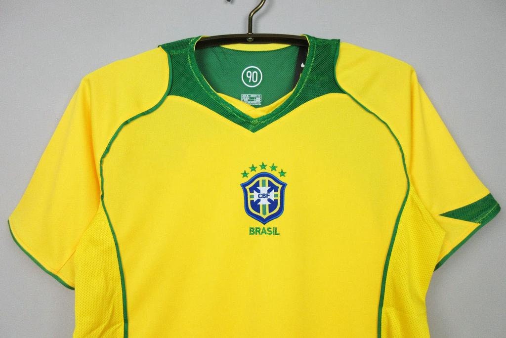 Brazil Home Retro 2004 Jersey - Etsy