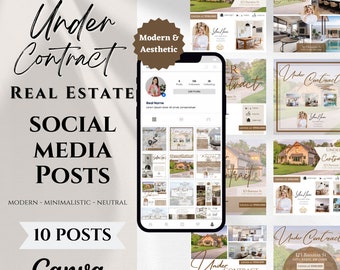 20 Under Contract Social Media Posts Realtor Instagram Post Templates ...