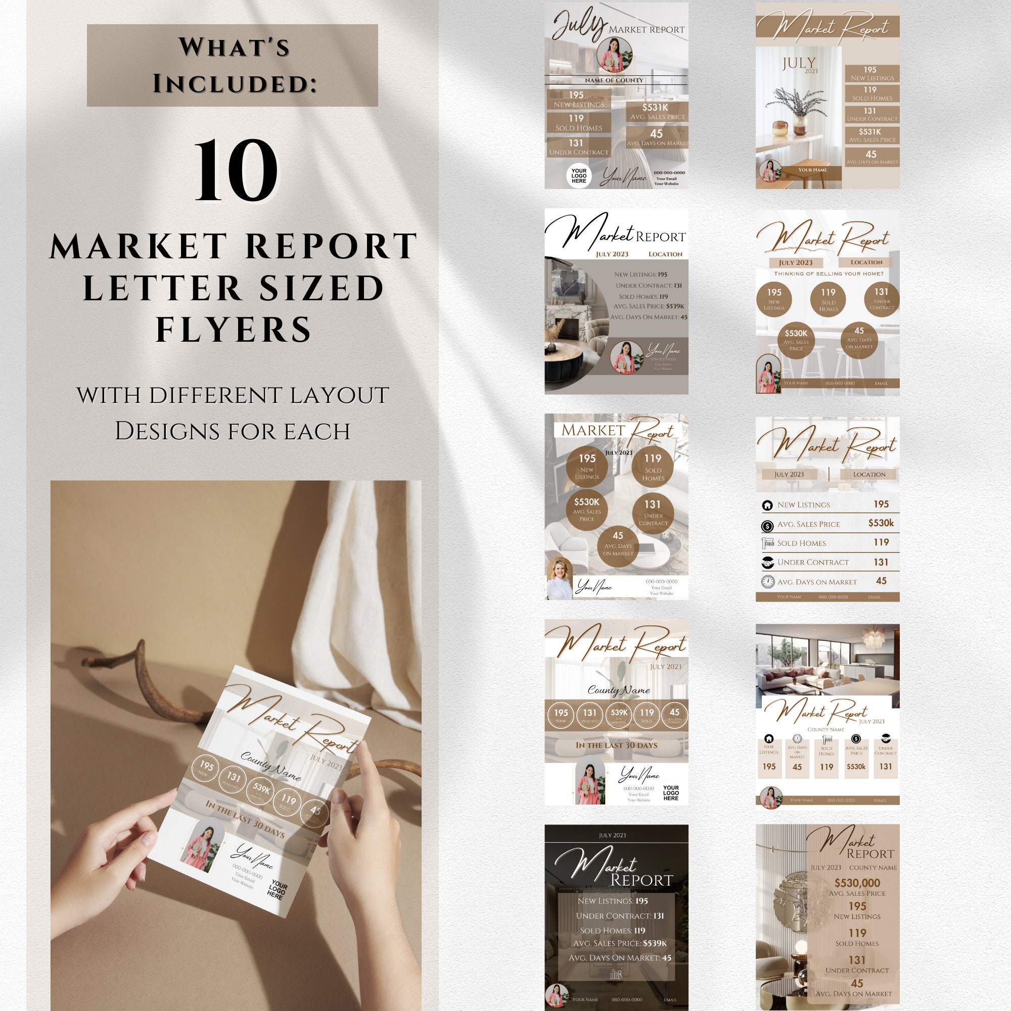 10 Market Report Flyers | Real Estate Market Update Flyers | Realtor ...