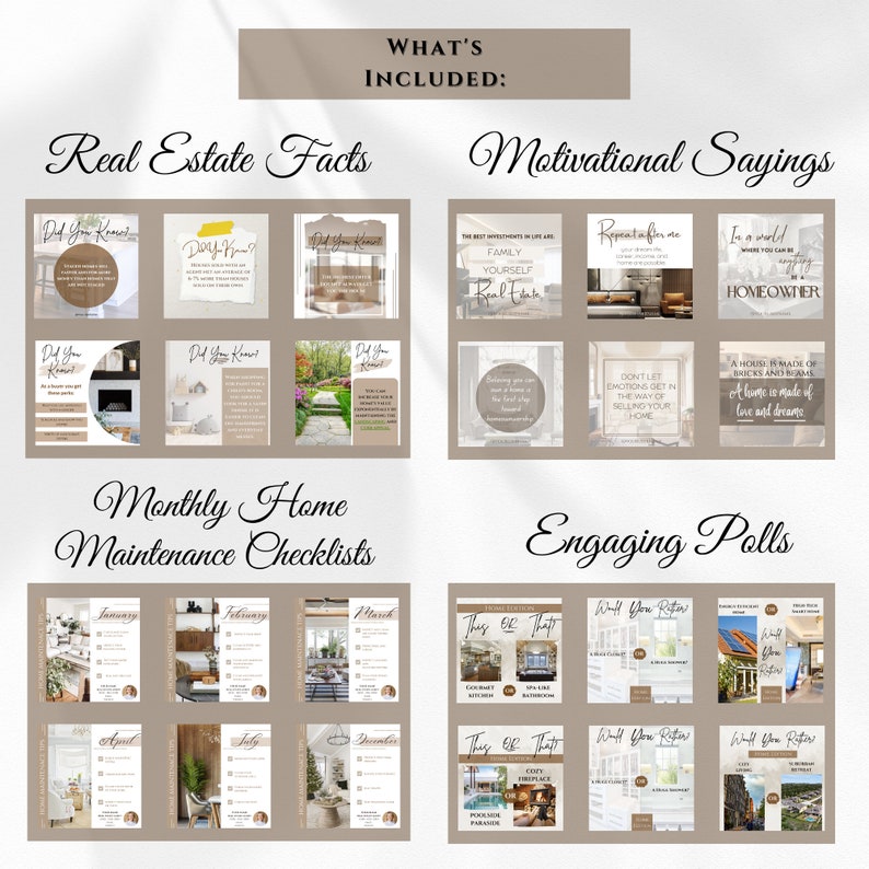 169 Real Estate Social Media Posts: Realtor Templates for Canva - Etsy