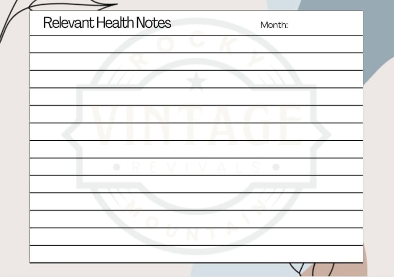 Symptom Tracker Spreadsheet Canva Template Digital Symptom Checklist ...