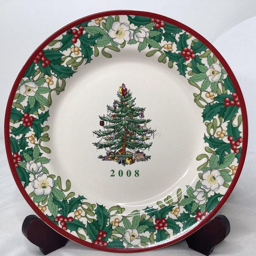 Spode Christmas Tree 8” Collector Plate 70th Anniversary NIB Holiday ...