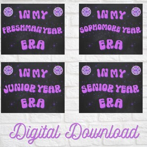 Back to School Printable Chalkboard Freshman Sophomore Junior Senior ...