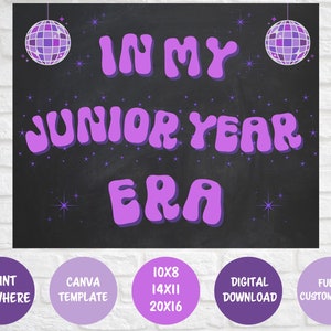 Back to School Printable Chalkboard Freshman Sophomore Junior Senior ...