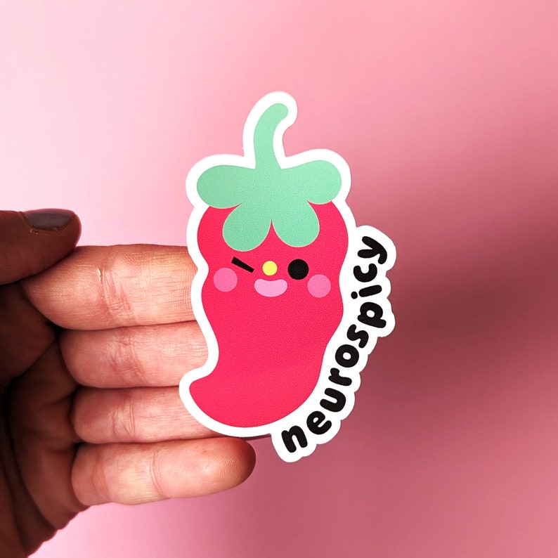 Cute Neurospicy Chilli Pepper Sticker Neurodivergent Gift for Autism ...