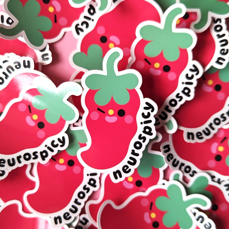 Cute Neurospicy Chilli Pepper Sticker Neurodivergent Gift for Autism ...