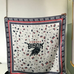 Howard University HU Silk Scarf Red, White, Blue Top Selling Design - Etsy
