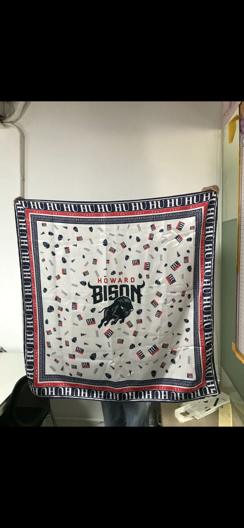 Howard University HU Silk Scarf Red, White, Blue Top Selling Design - Etsy