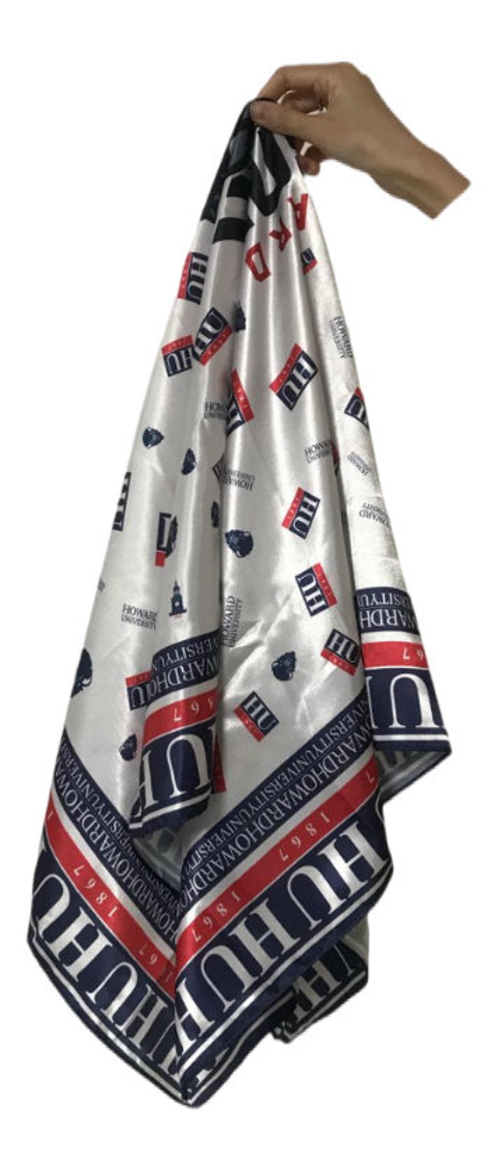 Howard University HU Silk Scarf Red, White, Blue Top Selling Design - Etsy
