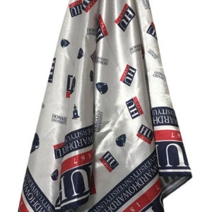 Howard University HU Silk Scarf Red, White, Blue Top Selling Design - Etsy