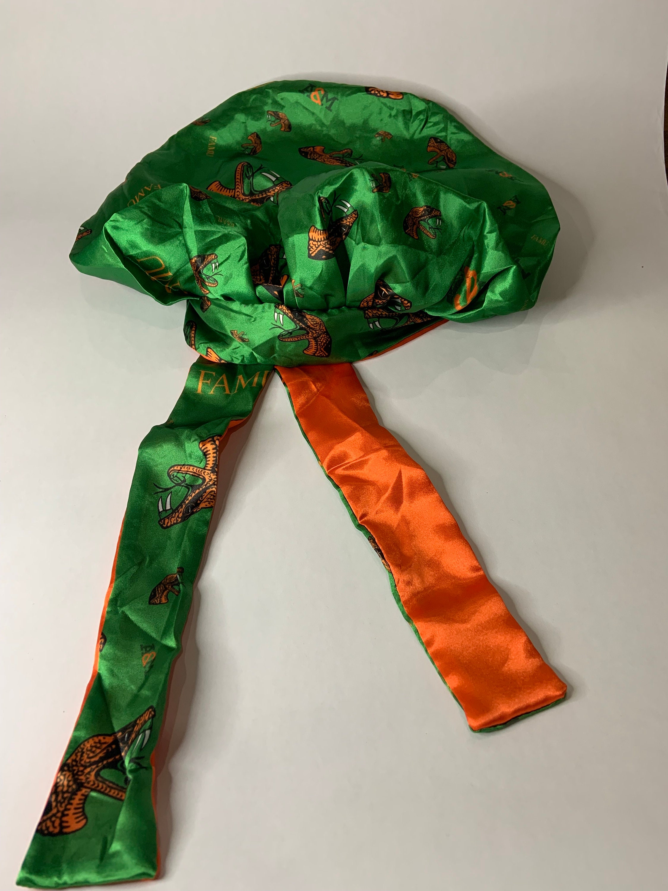 Luxurious FAMU Hair Bonnet Silk, Satin & Polyester Tie Rounds for ...