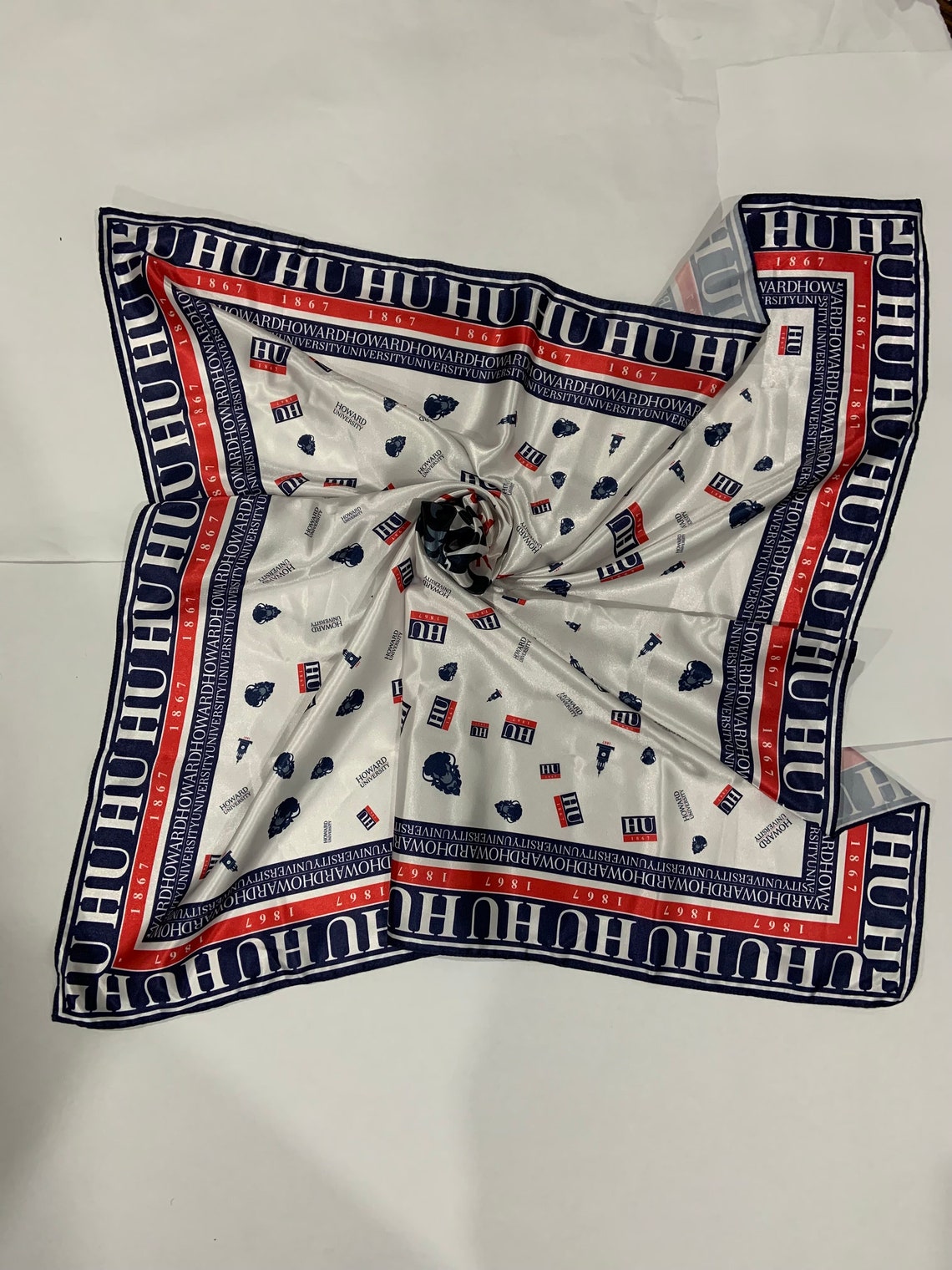 Howard University HU Silk Scarf Red, White, Blue Top Selling Design - Etsy