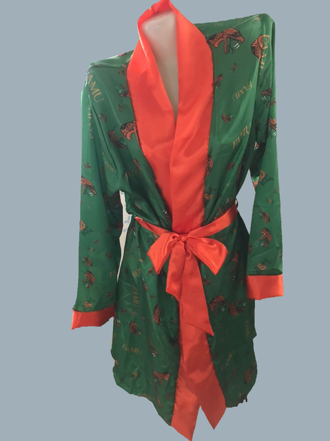 Luxurious FAMU Robe and Sleep Mask Bundle Silk, Satin & Polyester Tie ...