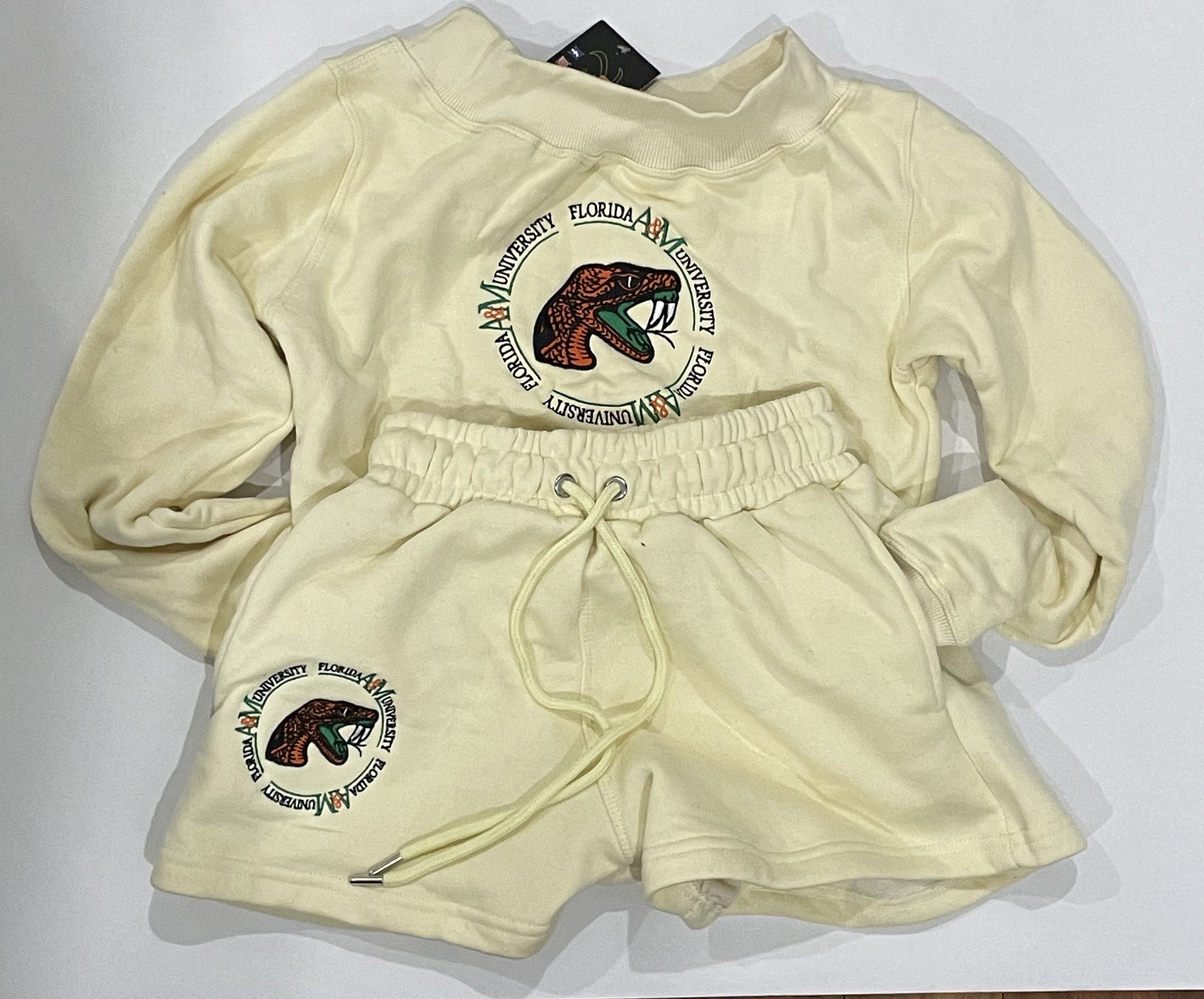 Florida A&M University 2 Piece Jogger Crop Top Short Set FAMU Athletes ...