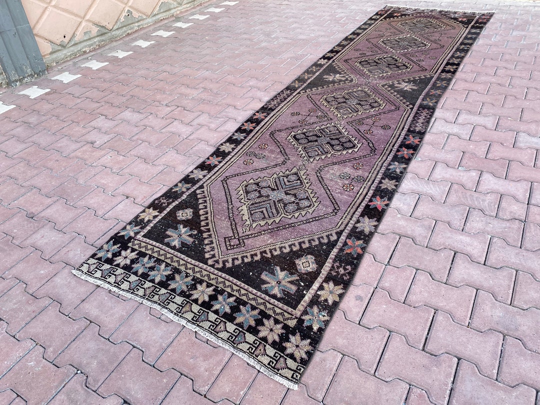 Oushak Runner, Handwoven Runner, 3x13 Runner Rug, Anatolian Rug Runner ...
