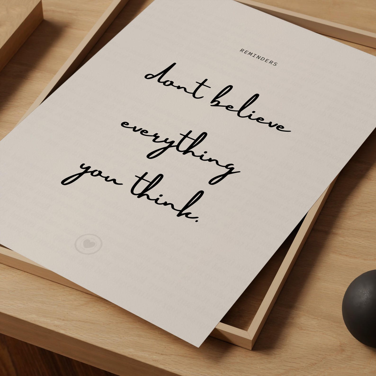 Positive Quote Wall Print, Typography Art Poster, Inspirational Mental ...