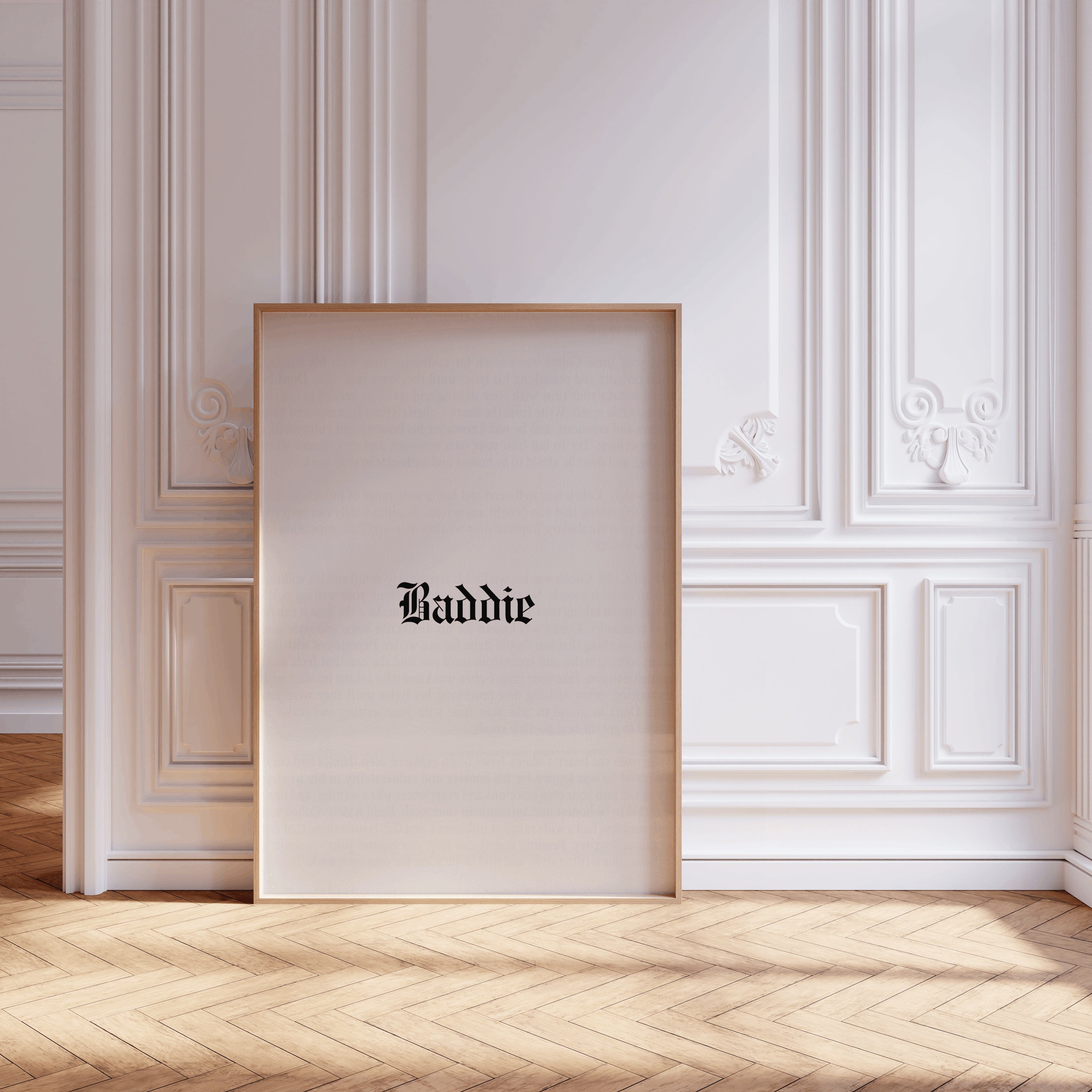 Baddie Typography Poster, Retro Gallery Wall Art, Newspaper Print ...