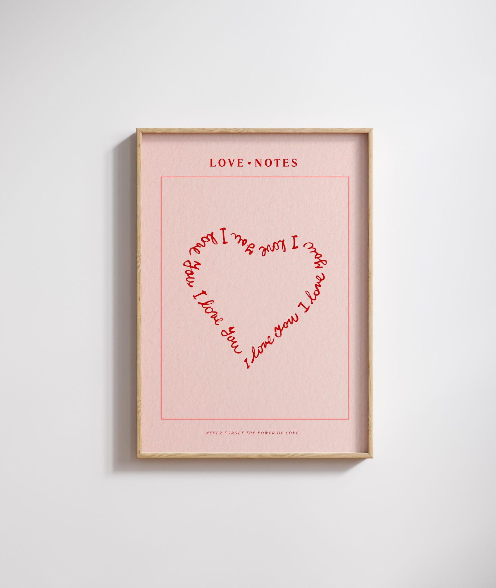 I Love You Print, Pink Coquette Art, Trendy Heart Poster, Romantic ...